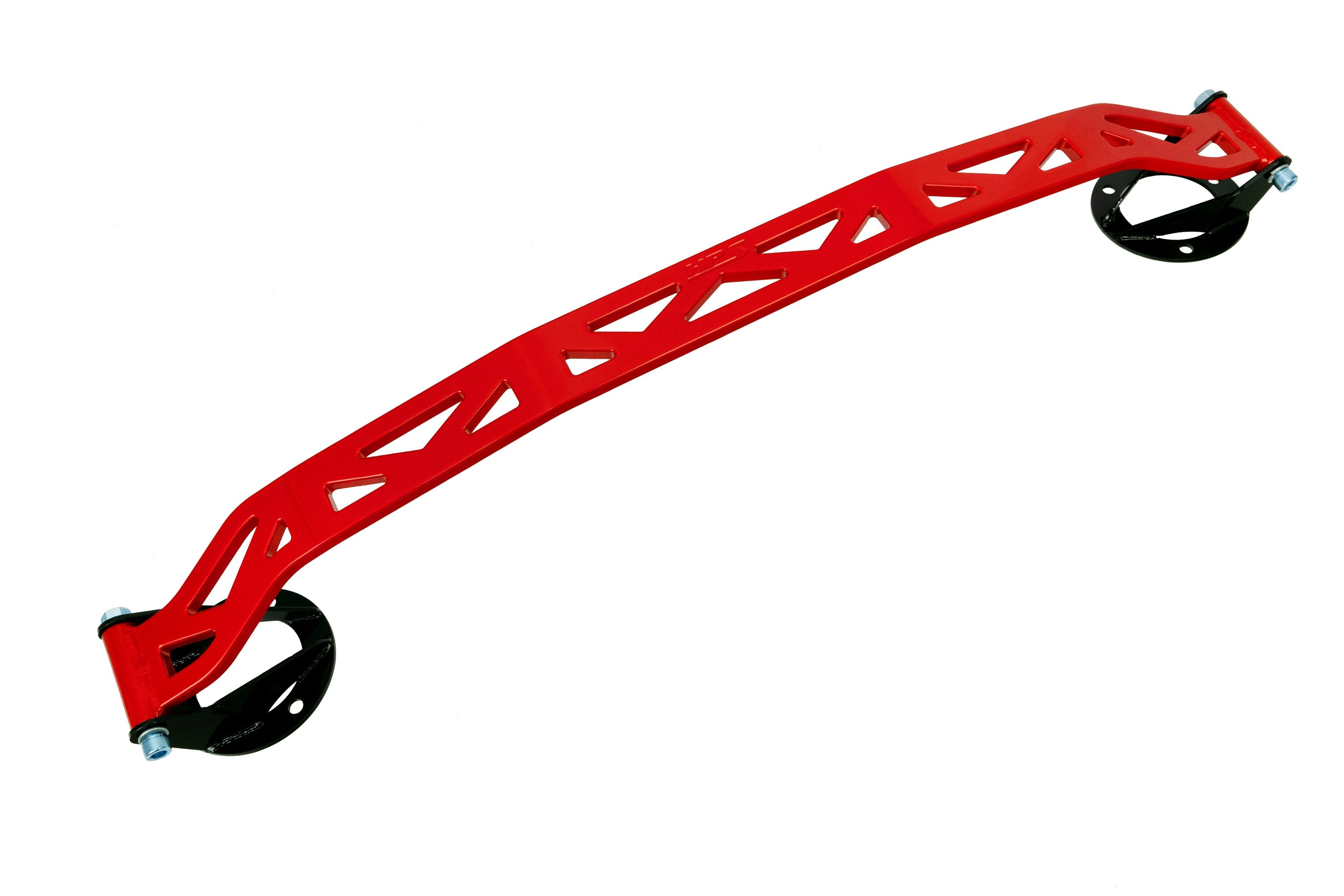 HPS Performance Aluminum Front Strut Tower Brace Bar, Red, 42-106R