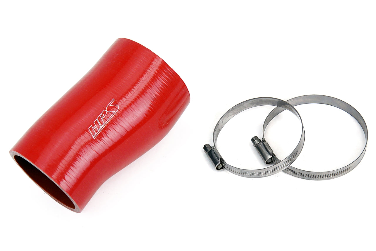 HPS Performance High Temp Reinforced Silicone Air Intake Hose Kit, Red