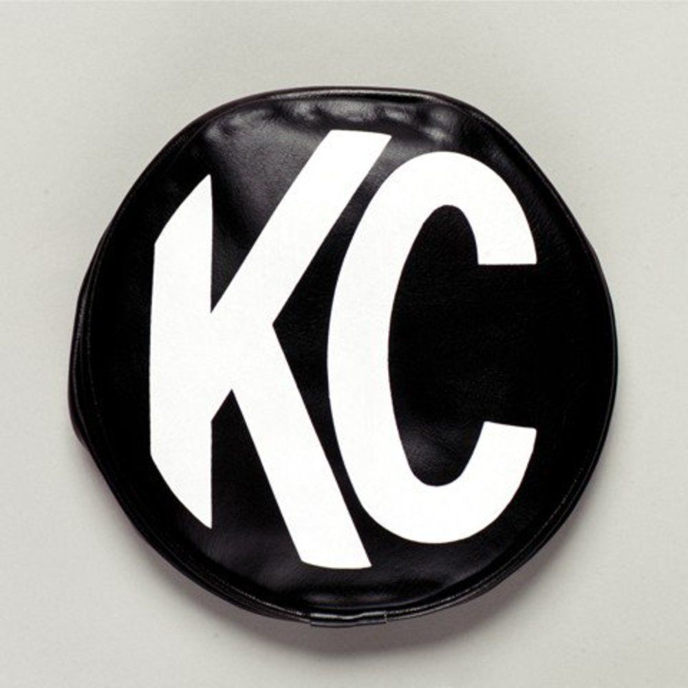 KC HiLites 8" Light Cover - Round - Soft Vinyl - Pair - Black / White