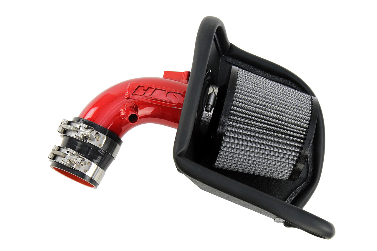 HPS Performance Air Intake Kit with Heat Shield, Red, 827-700R