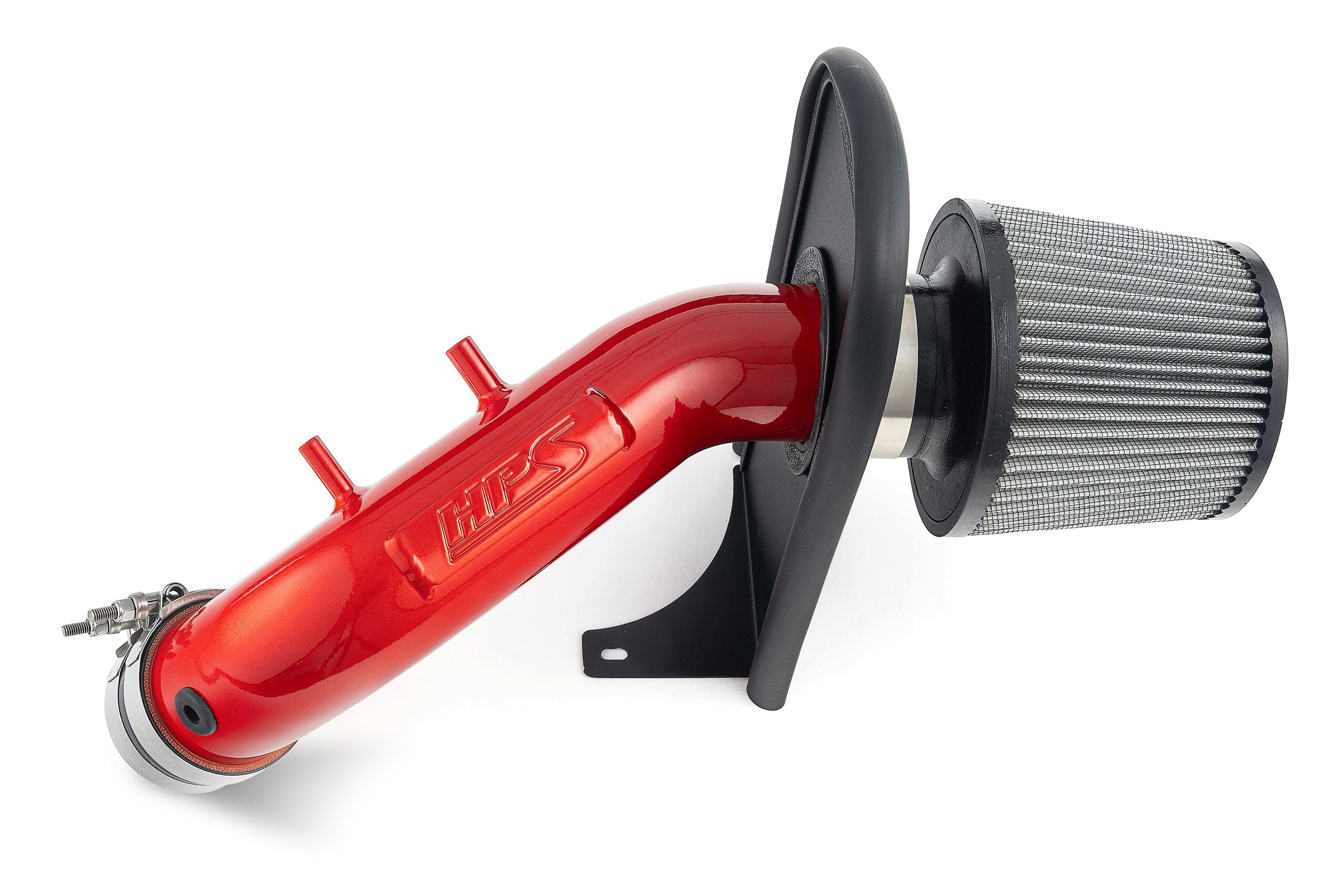 HPS Performance Air Intake Kit with Heat Shield, Red, 827-737R