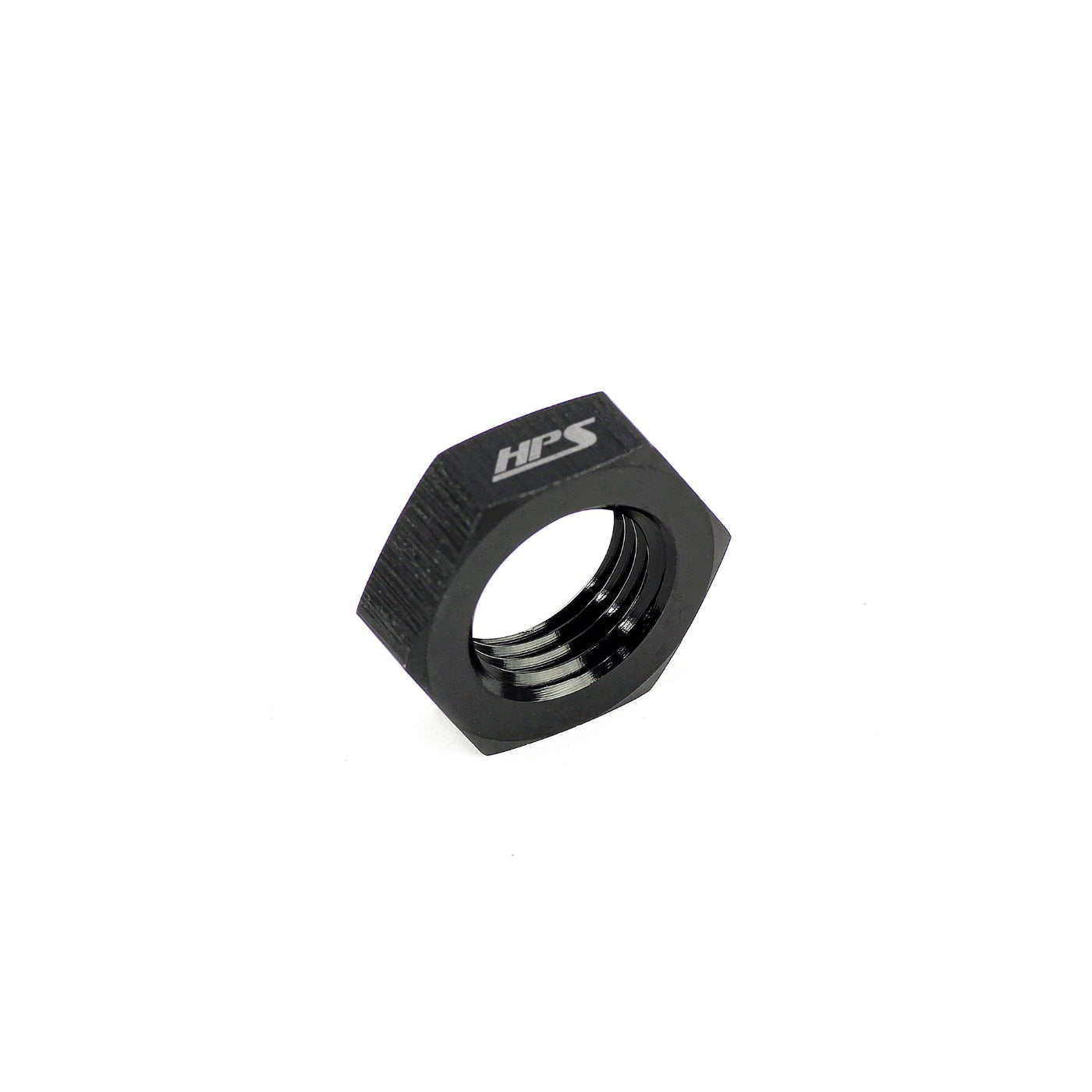 HPS Performance AN -3 Female Bulkhead Fitting Jam Nut, Aluminum, Black