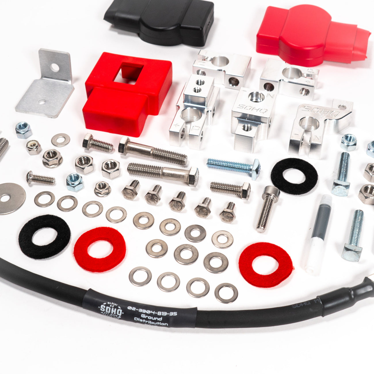 SDHQ Built 2023-2026 Ford F250/F350 Billet Dual Battery Terminal Upgra