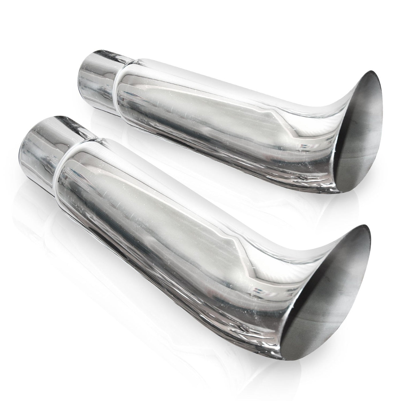 Elf Ear Style Polished Exhaust Tip 304 Stainless Steel