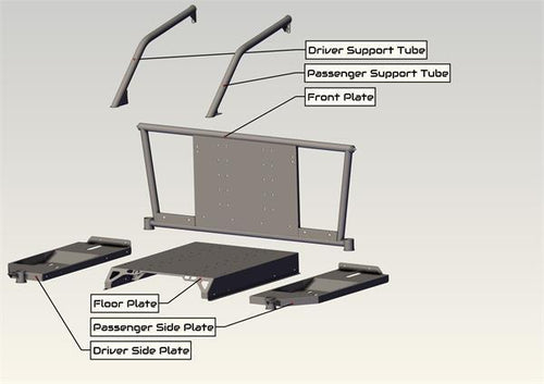 '17-24 Ford Raptor SDHQ Built In Bed Chase Rack