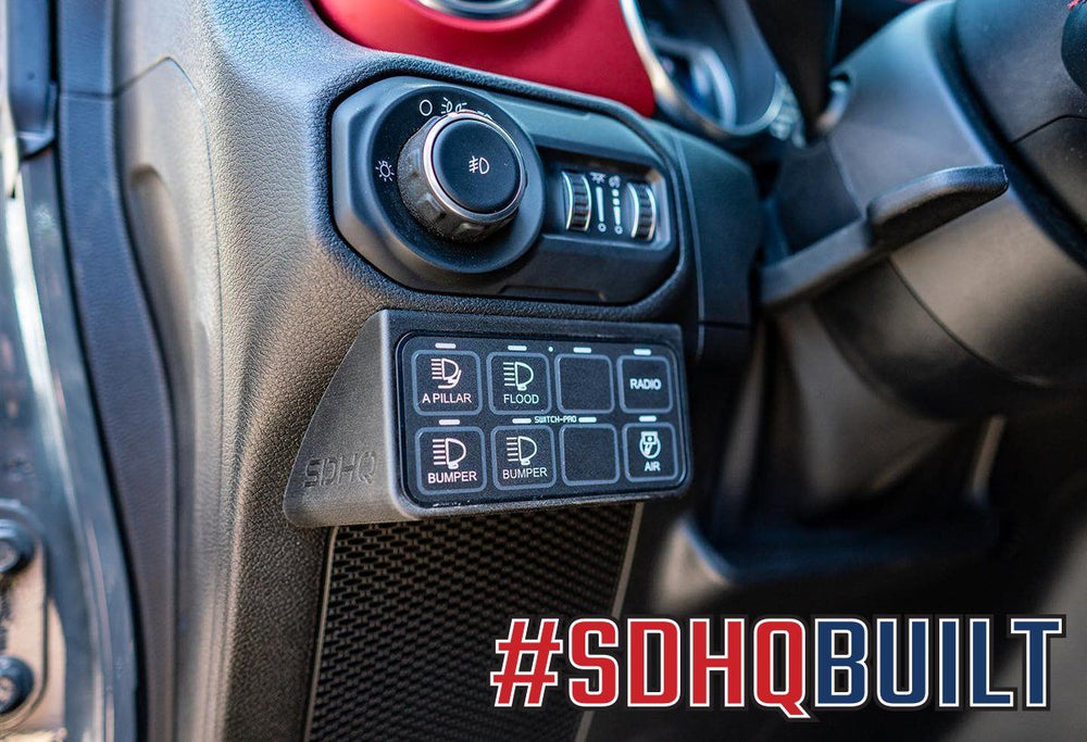 '20-Current Jeep JL EcoDiesel/V8 Complete Switch-Pros SP-9100 Mounting Kit