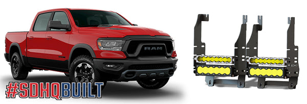 '19-23 Ram 1500 SDHQ Built Behind the Grille LED Light Bar Mount